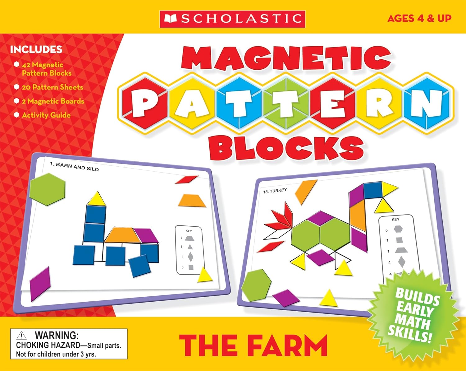 The Farm Magnetic Pattern Blocks : Scholastic Inc.: Amazon.ca: Office ...