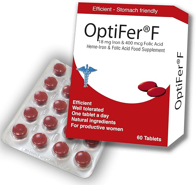 OptiFer® F 60 Tablets - Natural Heme Iron and Folic Acid Food ...