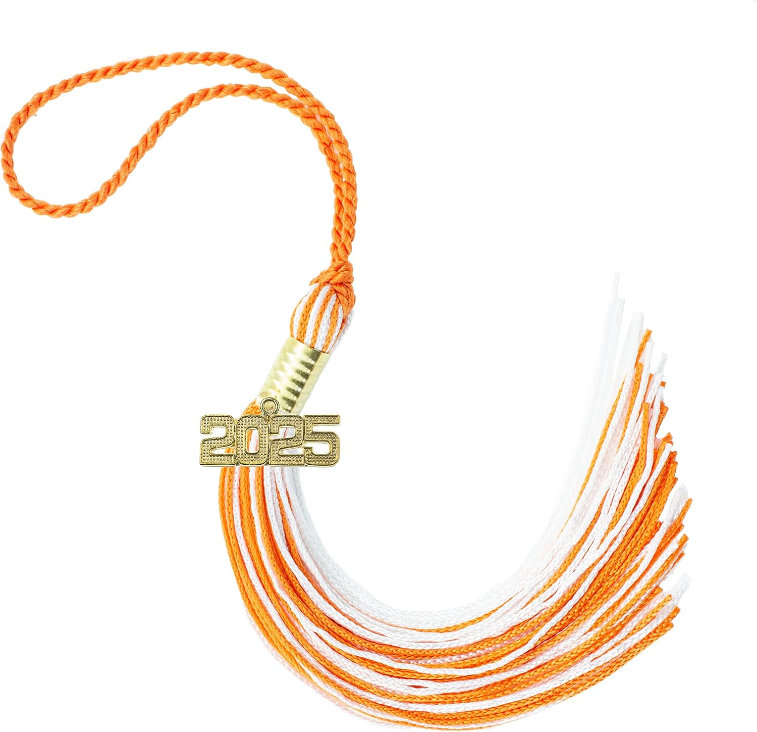 Amazon.com: Tassel Depot - 2025 Orange/White Graduation Tassel - Every ...