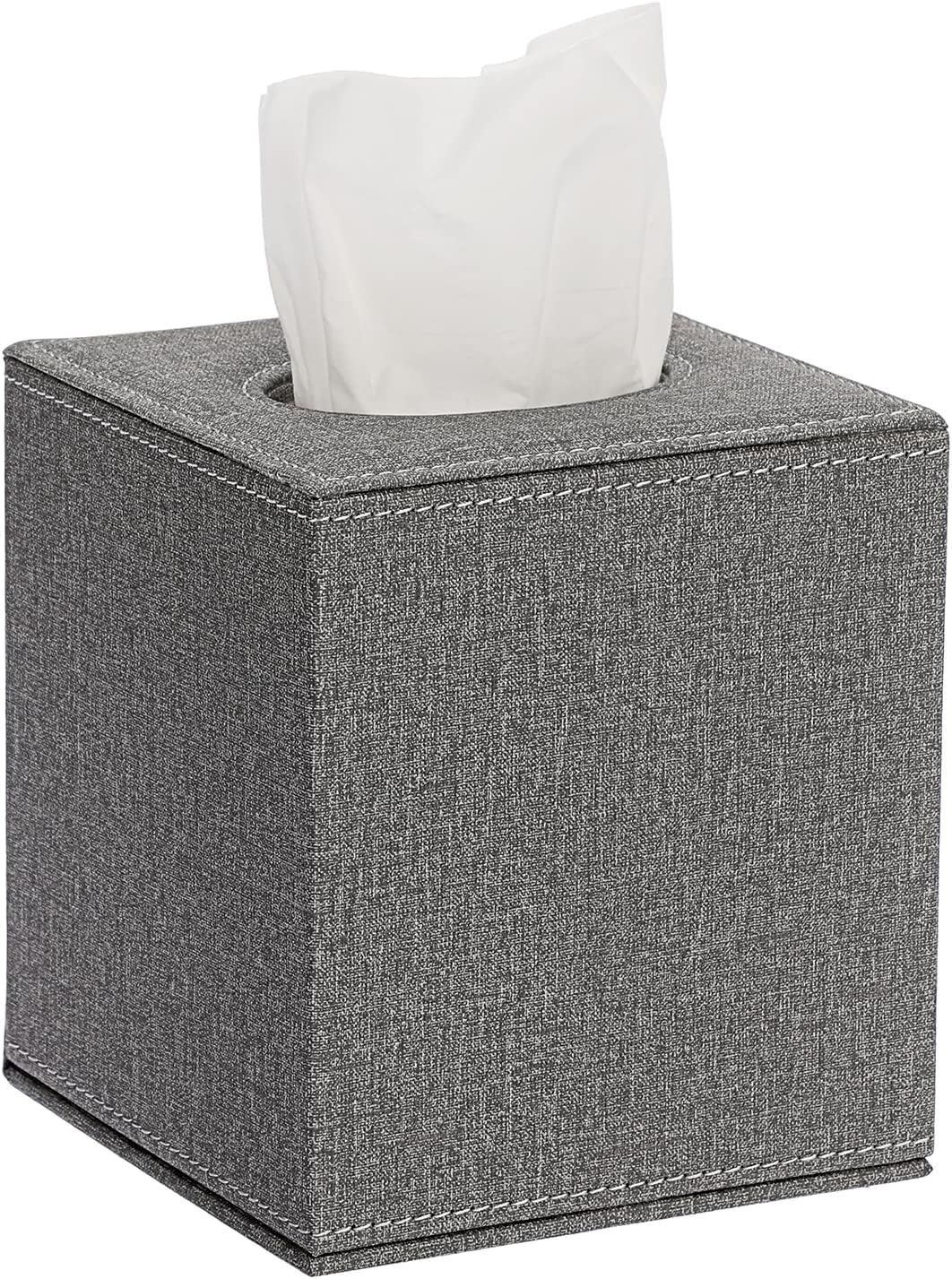 Amazon.com: Sumnacon Square Linen Tissue Box Cover - Stylish Cube ...