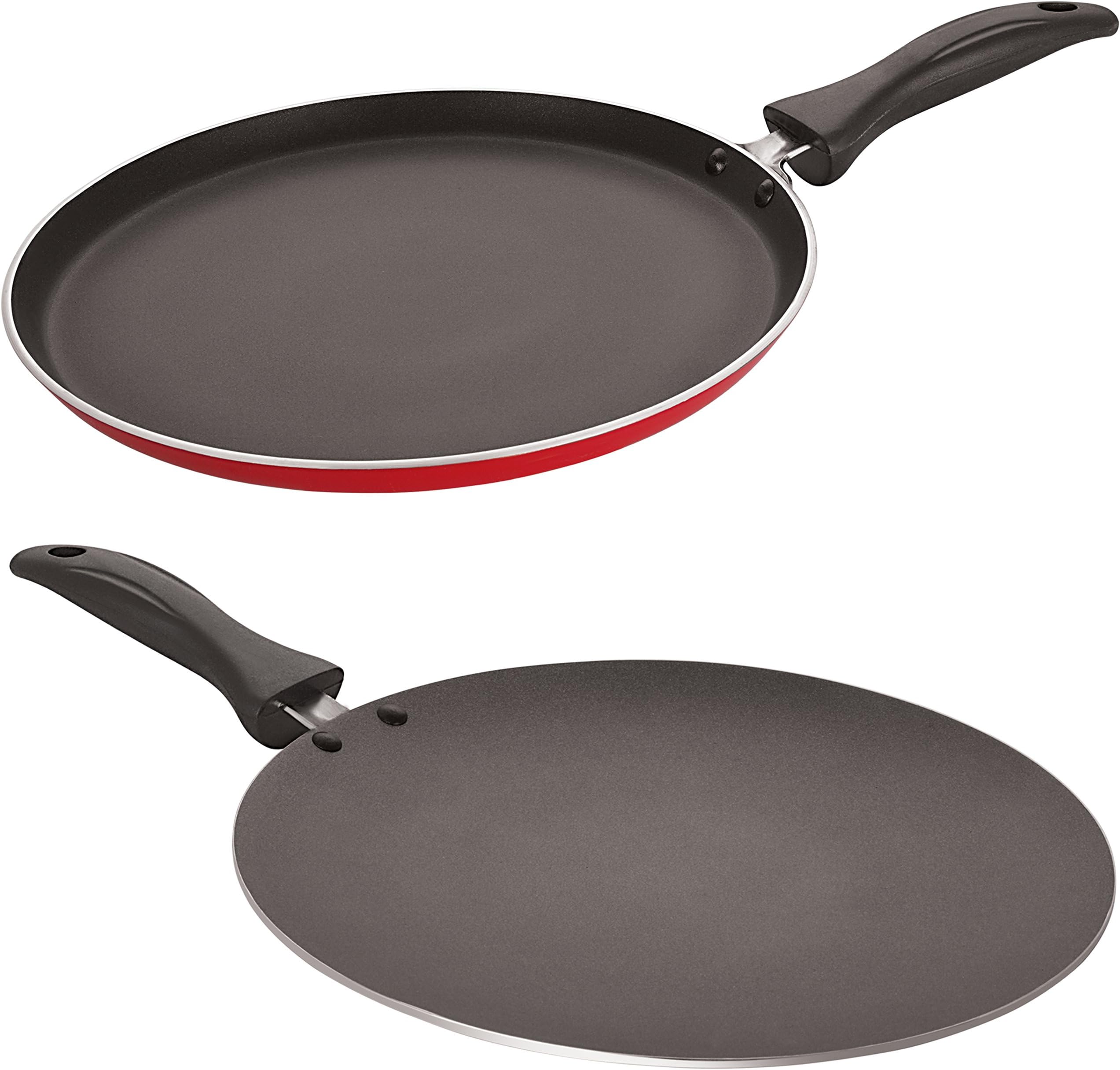 Buy NIRLON Heavy Gauge Non Stick Flat Pan Flat Dosa Tava Griddle Free ...