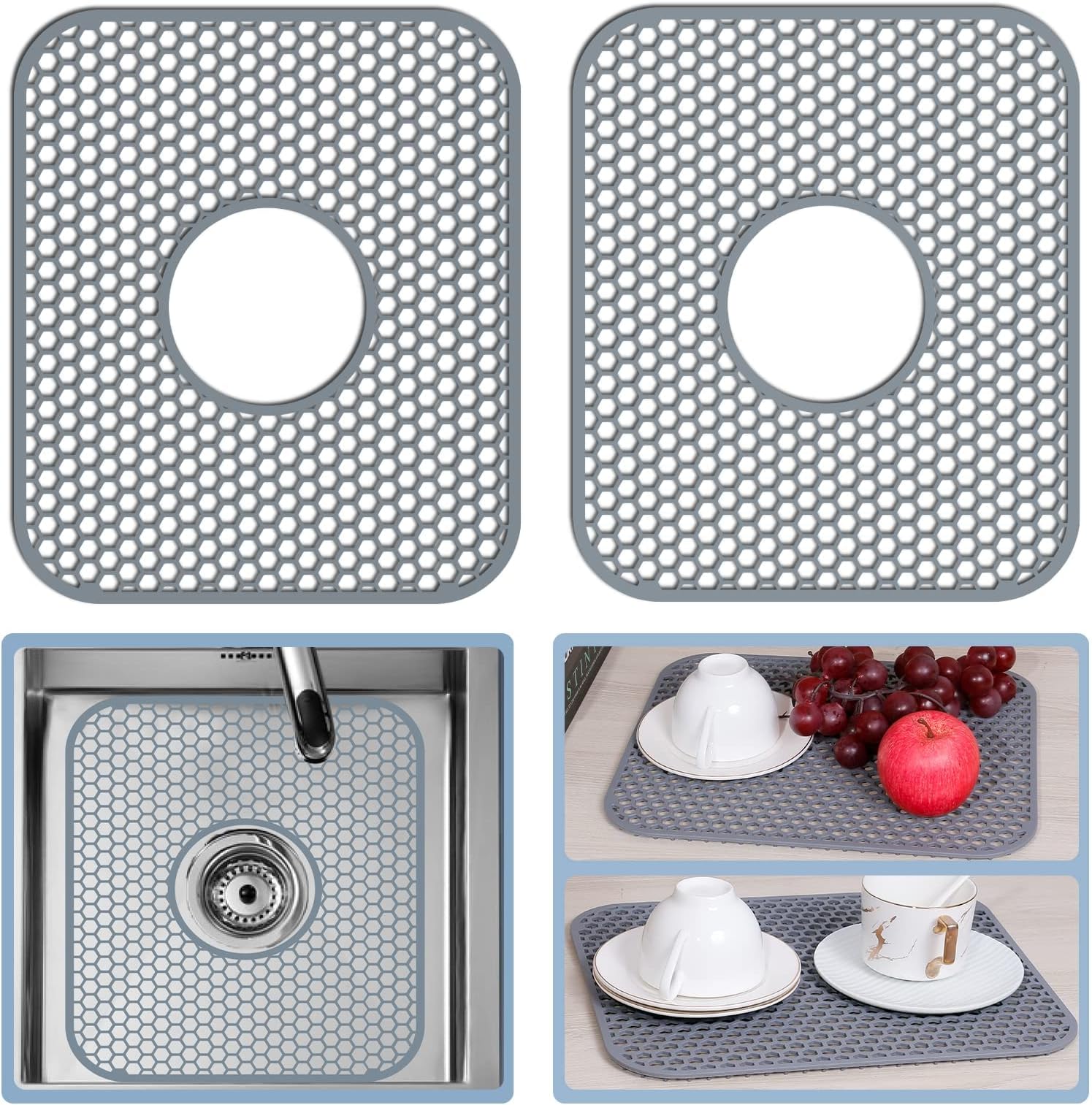 Amazon.com: LucyPhy Silicone Sink Mat for Kitchen Sink Good Grips Non ...