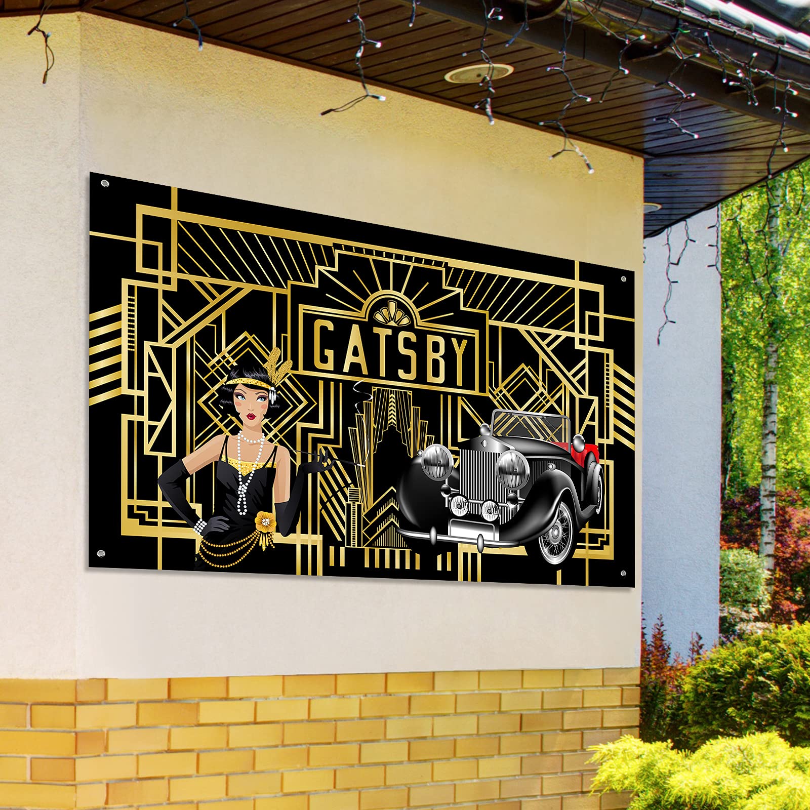 1920s Backdrop Black and Gold Photography Backdrop Roaring 20s Birthday ...