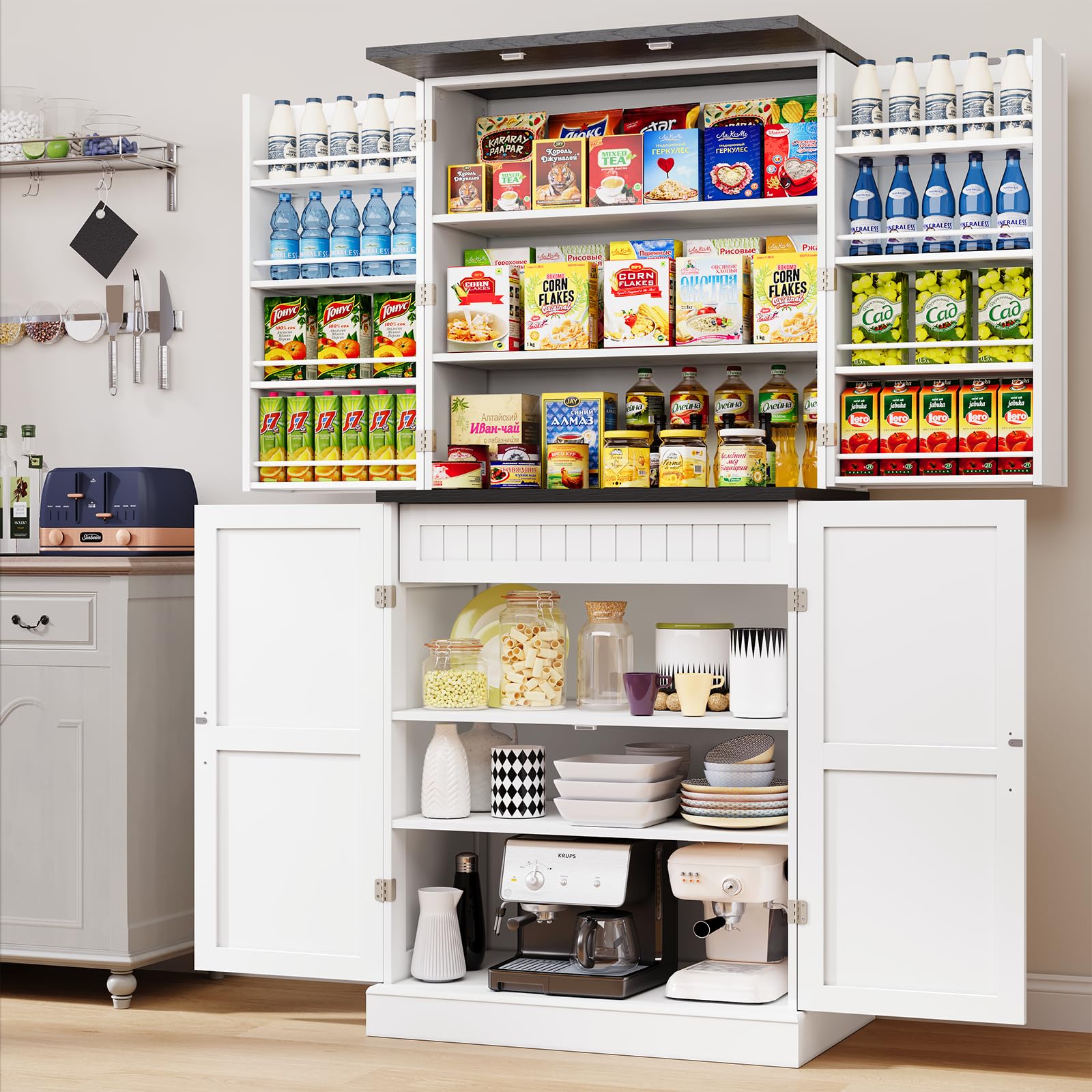 Amazon.com: OtterOasis 72" Tall Pantry Cabinet, 31.5" W Larger ...