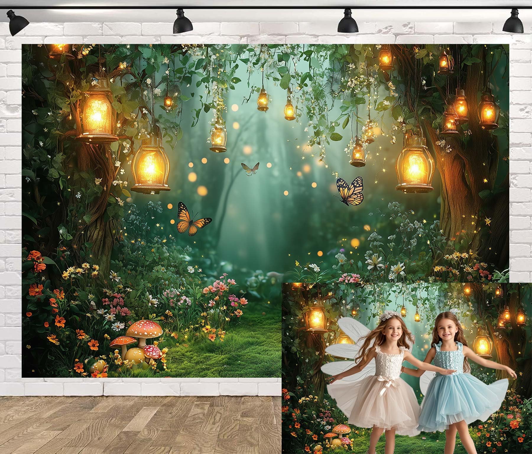 Amazon.com : Spring Enchanted Forest Backdrop, Fairy Tale Wonderland ...