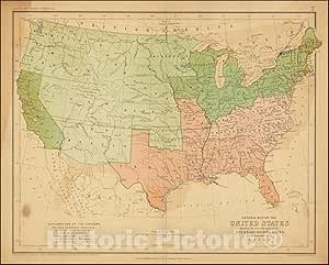 Amazon.com: Historic Map : General United States Showing The Area and ...