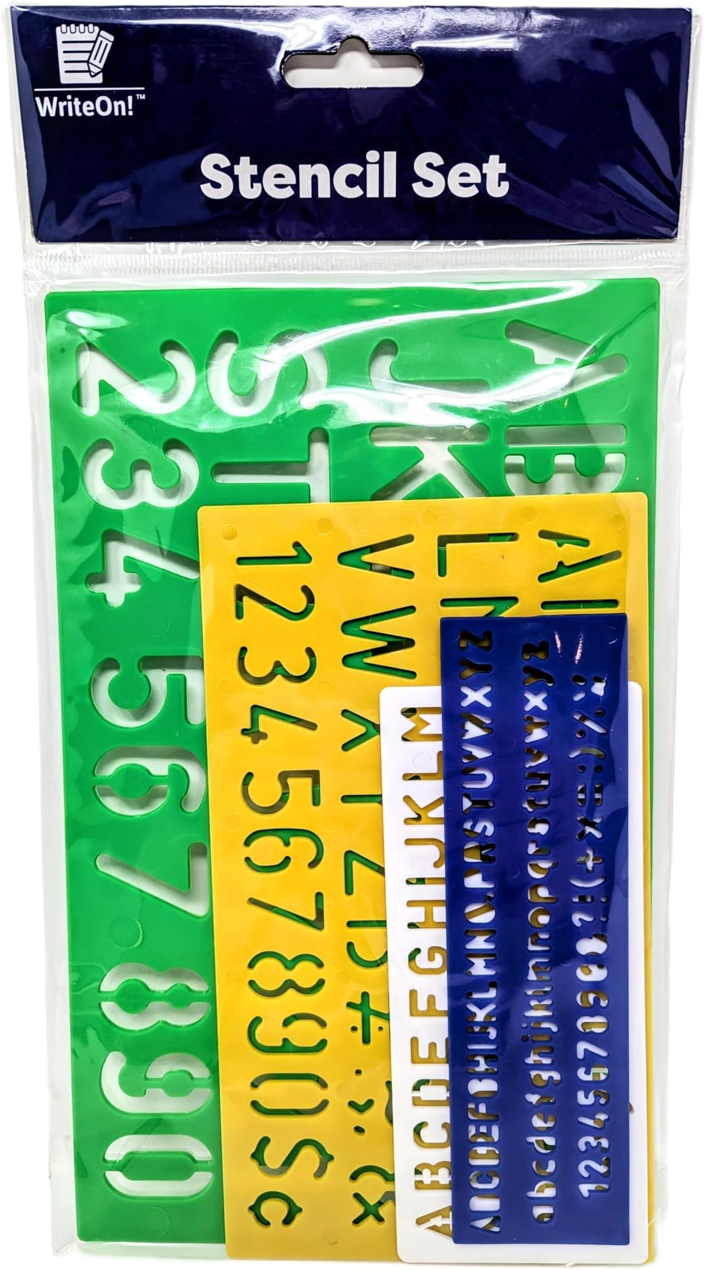 4 Alphabet Letter Number Stencils - Reusable - Ideal for Drawing ...