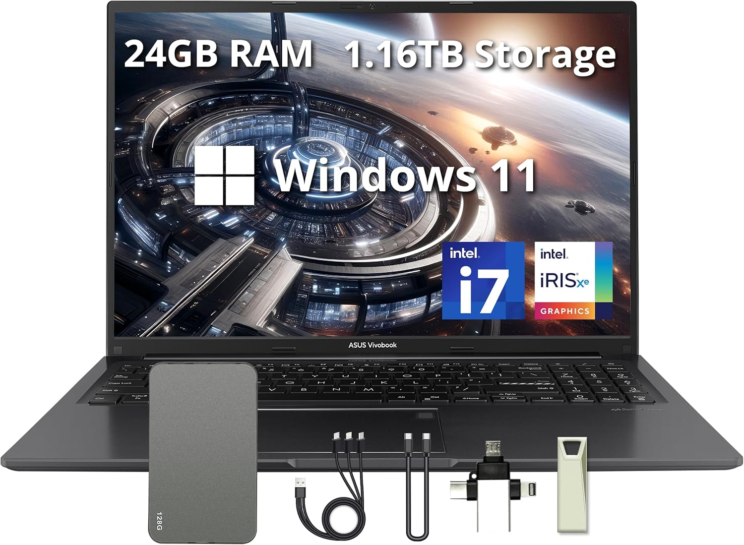 Amazon.com: ASUS Vivobook 16" WUXGA Laptop, 24GB RAM, 1.16TB Storage ...