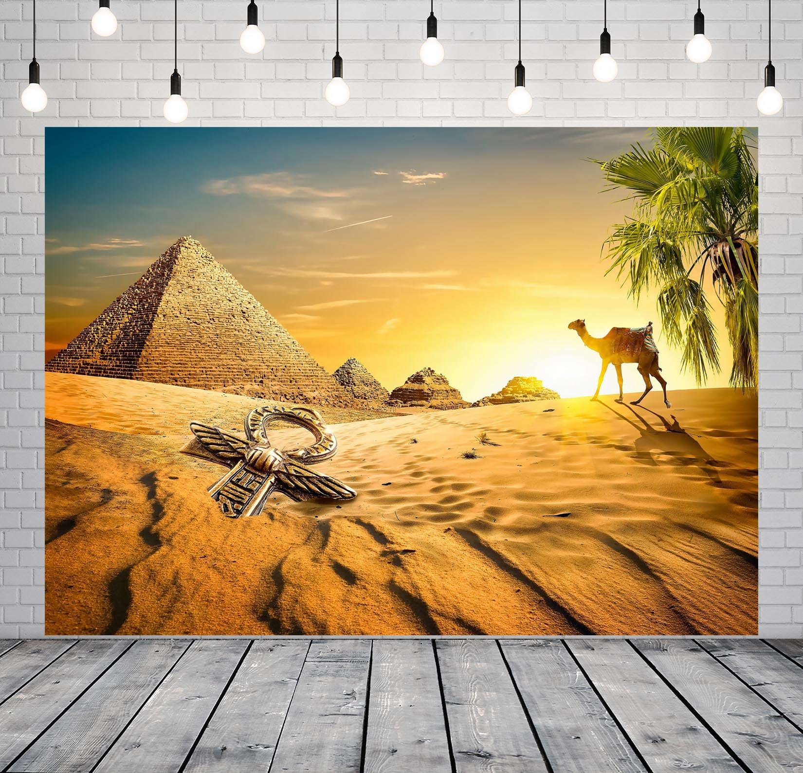 Amazon.com : BELECO 7x5ft Fabric Ancient Egypt Pyramids Backdrop Sunset ...