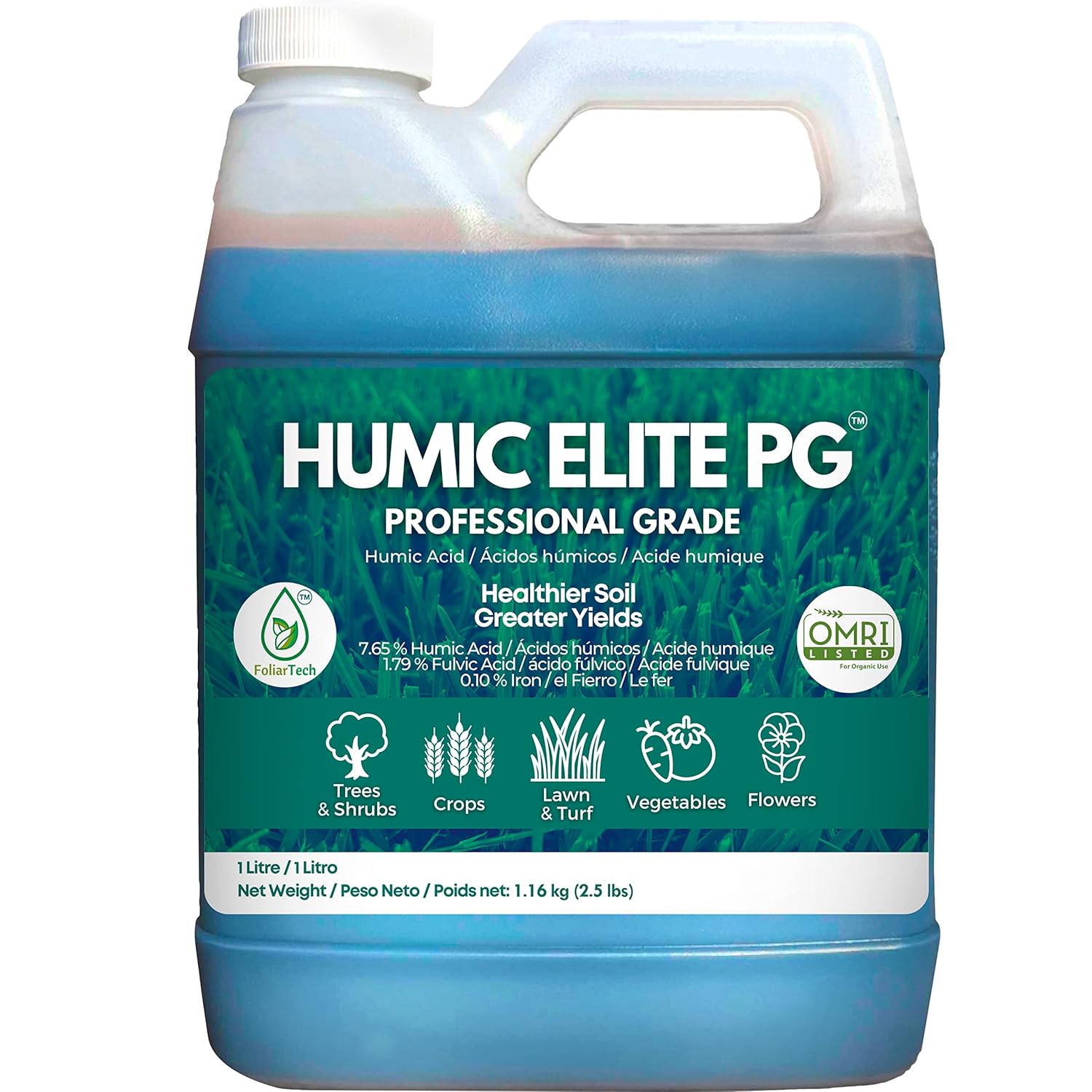 HUMIC Elite PG - Organic Humic Acid Fertilizer for Trees, Ornamentals, Vegetables, & Crops ...