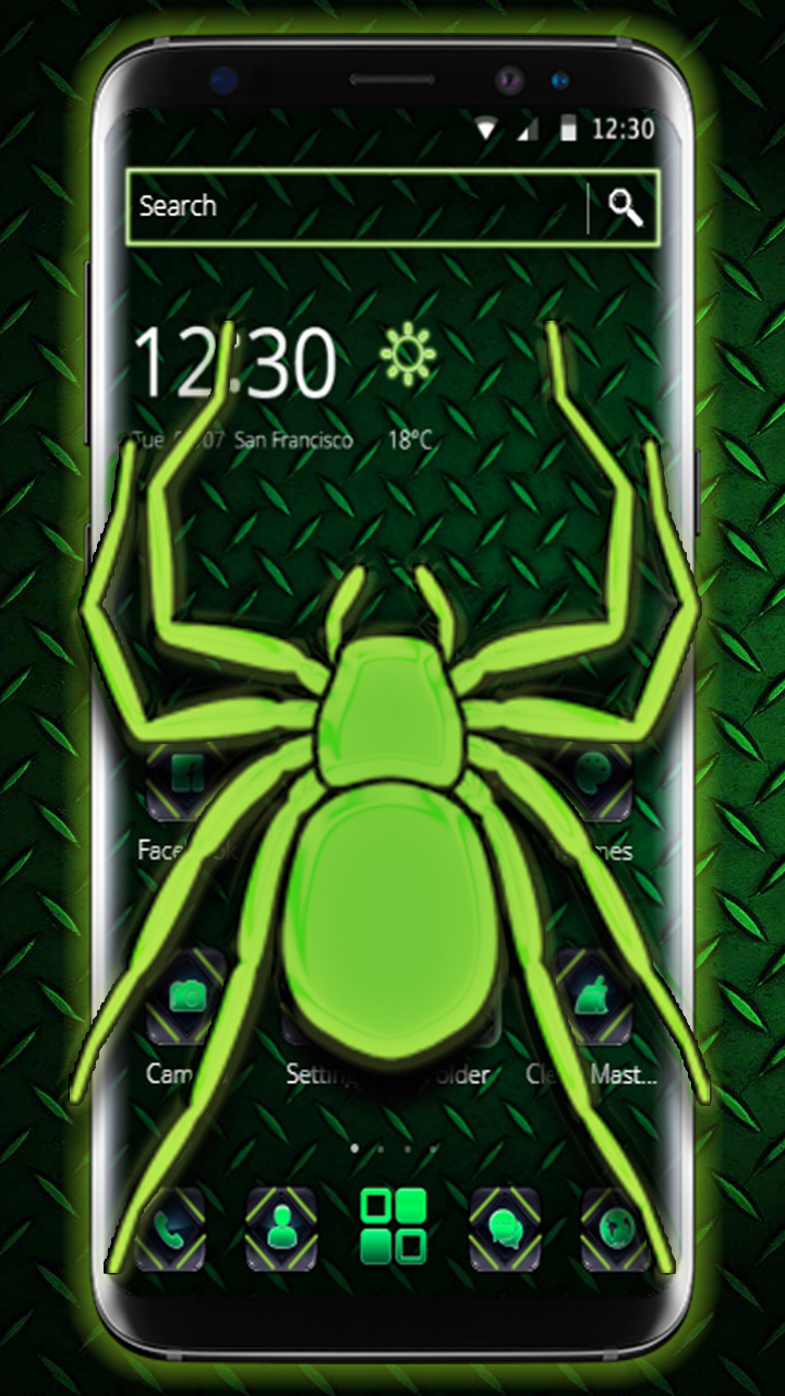 Neon Green Spider 2D Theme:Amazon.com:Appstore for Android