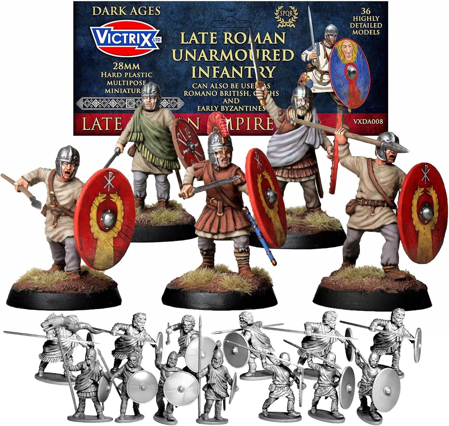 Amazon.com: Wargames Delivered - Victrix Late Roman Unarmoured Infantry ...