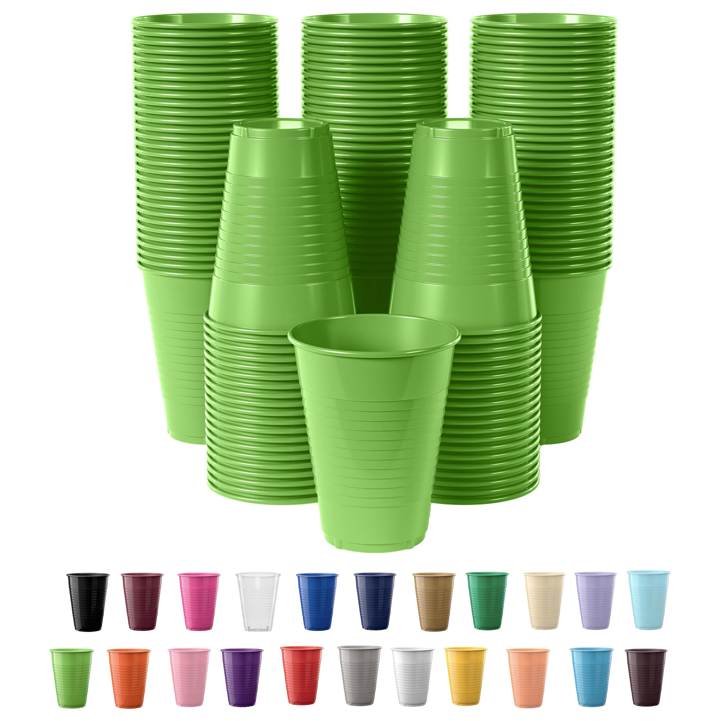 Amazon.com: Exquisite 12 oz Lime Plastic Cups For Party 50 Pack | Lime ...