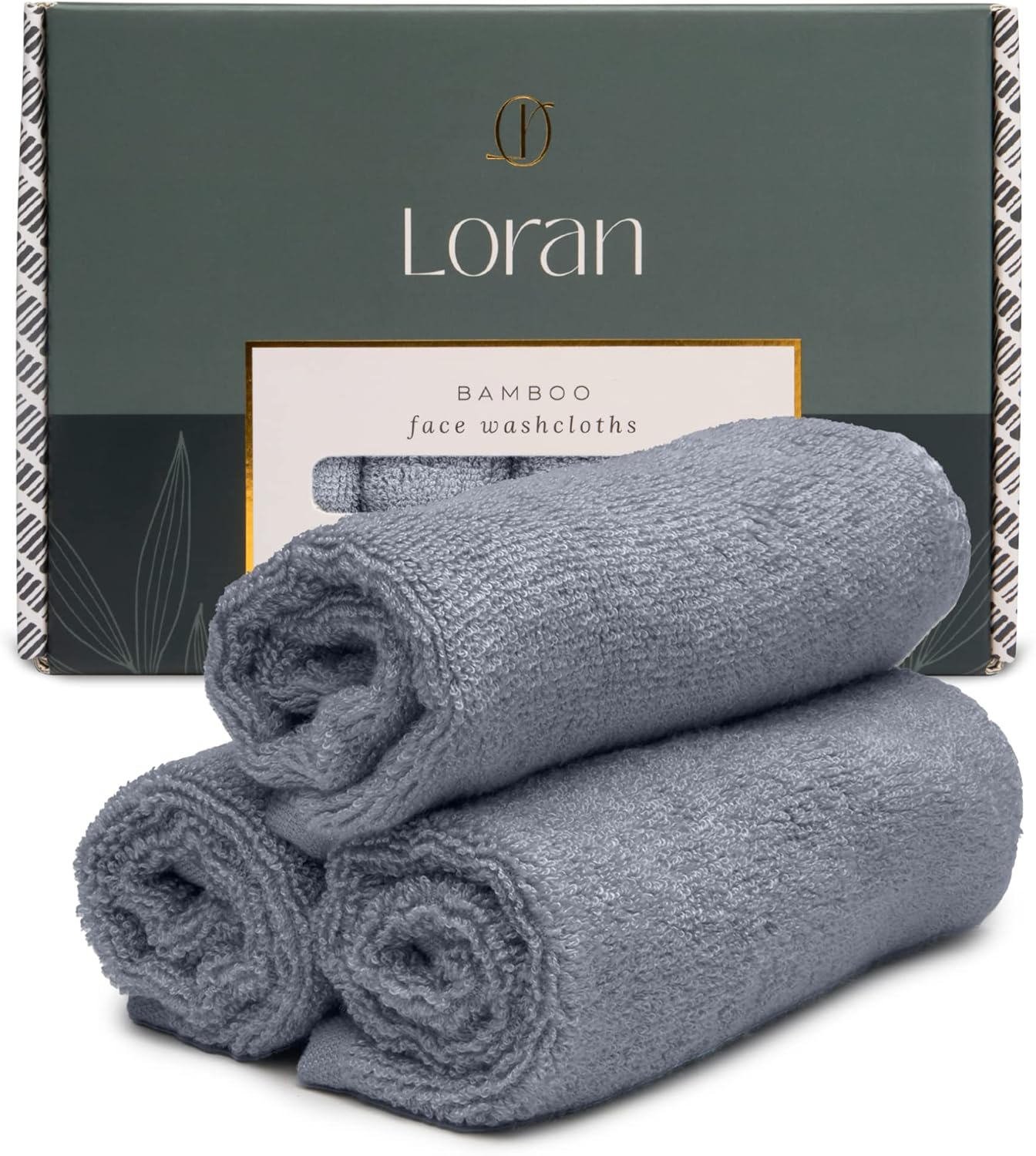 Amazon.com: Loran Silver Grey Washcloths Set of 6 Soft Facial Cloths 10 ...