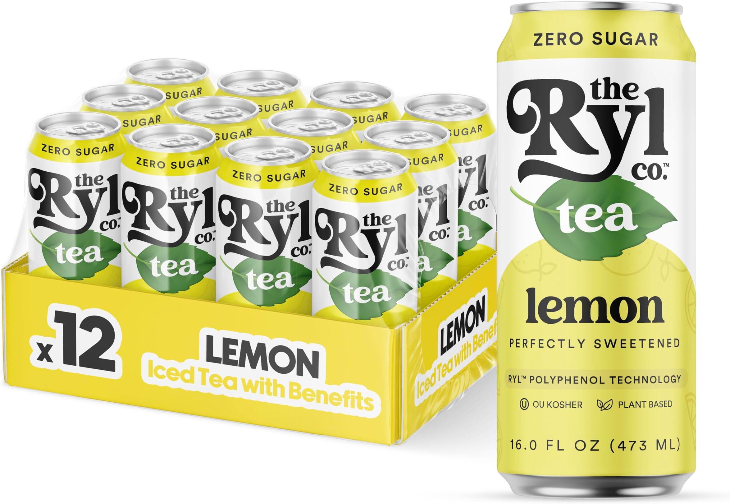 Amazon.com : Ryl Iced Tea, Lemon, Antioxidant Superblend, Zero Sugar ...