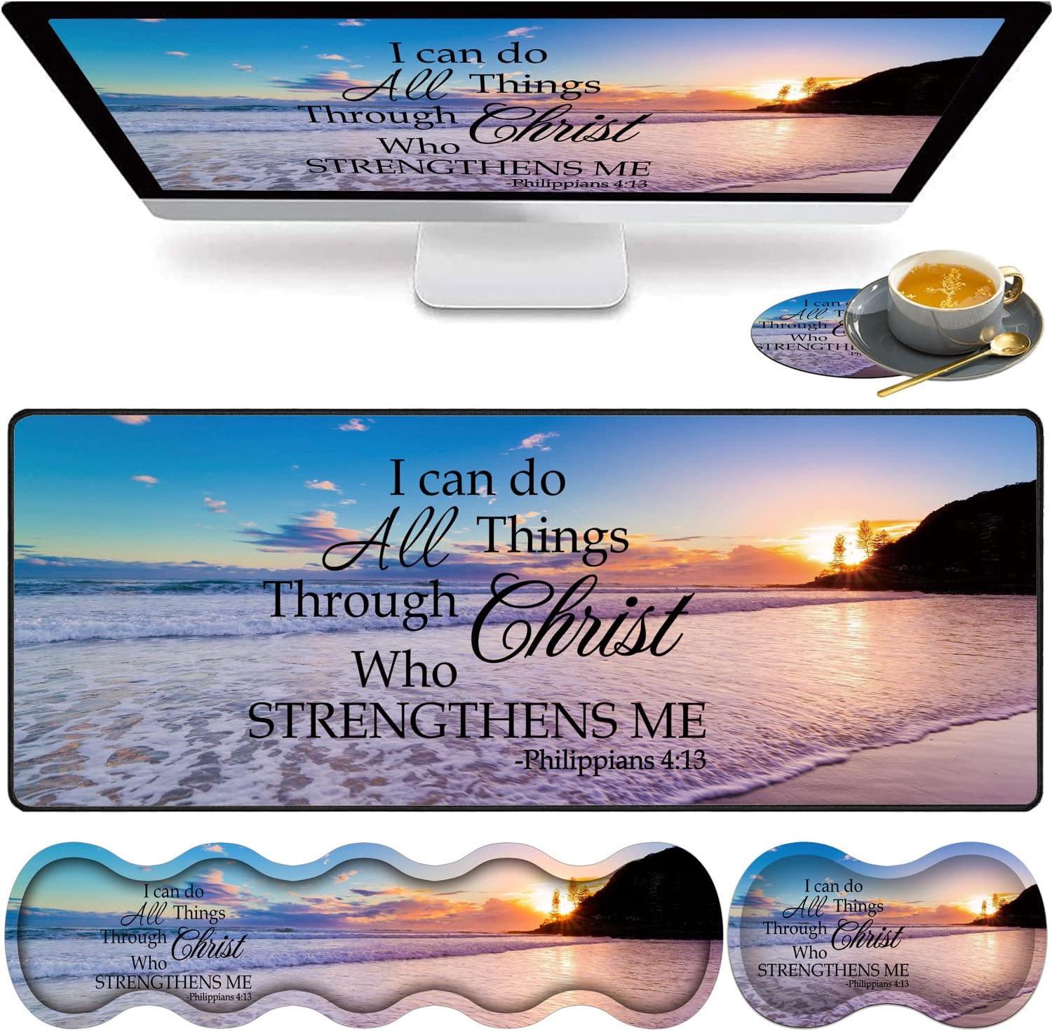 Amazon.com: Bible Verses Extended Mouse Pad (31.5’’ x 11.8’’/800 x 300 ...