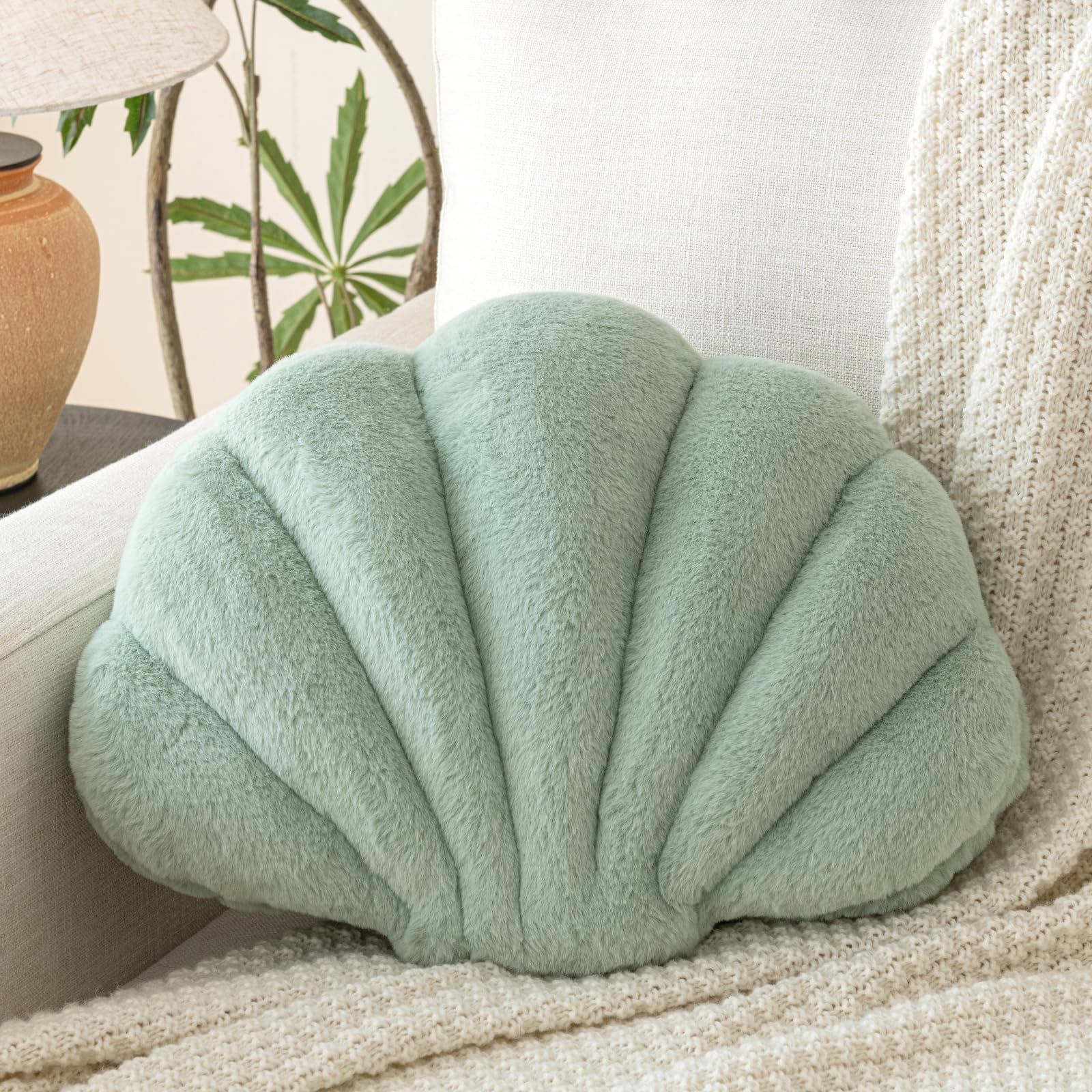 Amazon.com: Znhinery Shell Pillow, Seashell Throw Pillow with Soft ...
