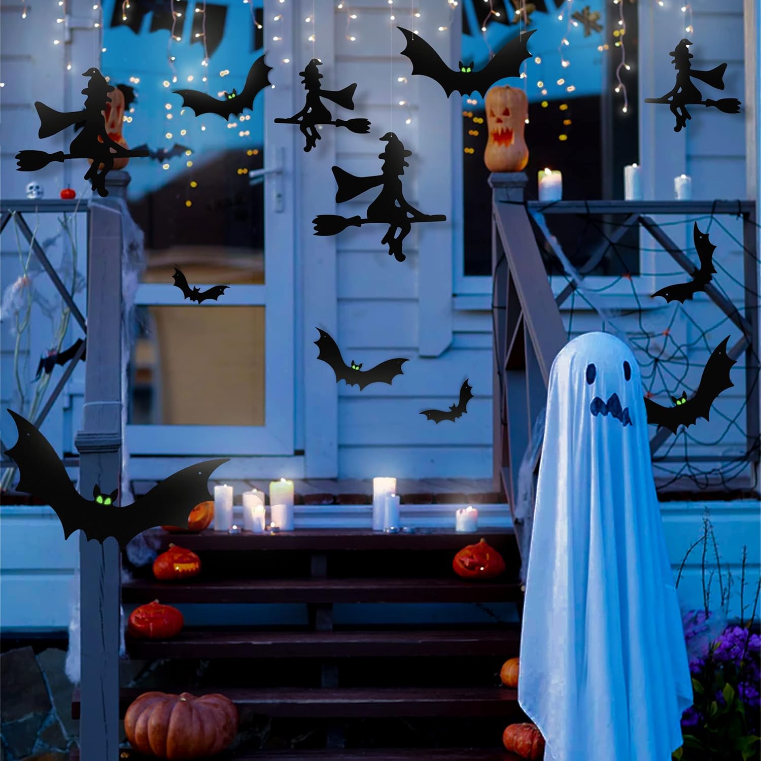 Amazon.com : 12 Pack Halloween Outdoor Lawn Decorations - 6 Pack Bat ...