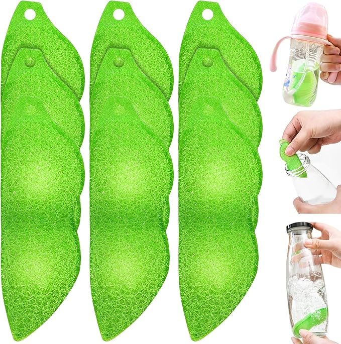 9PCS Beans Shaped Bottle Cleaning Sponge, Reuseable Bottle Cleaning ...