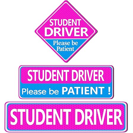 Amazon.com: GEEKBEAR New Driver Magnet for Car (Pink/Pink) – Student ...