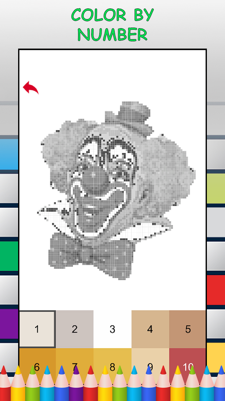 Clowns Color by Number - Free Pixel Art Game - Coloring Book Pages ...