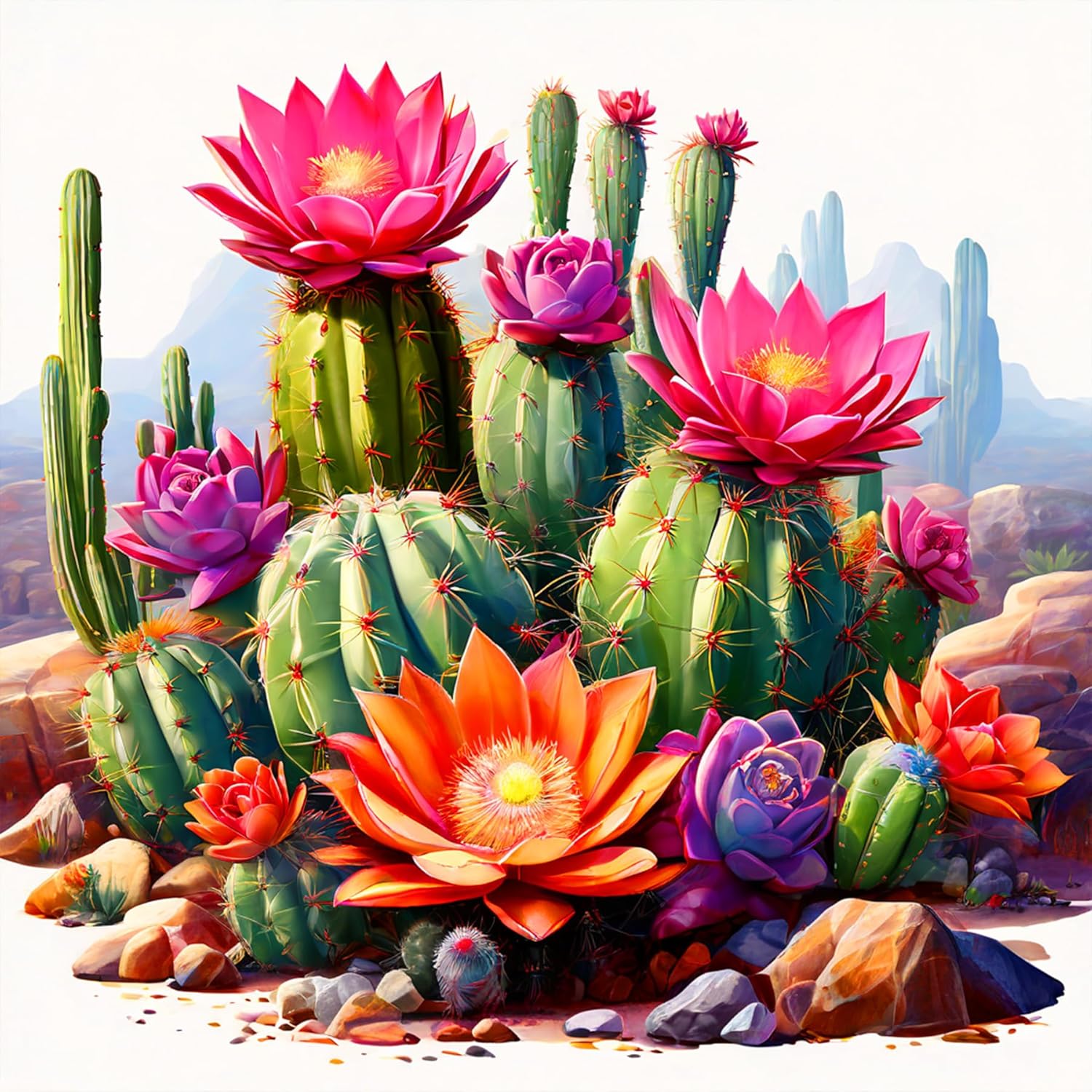 Amazon.com: Cactus Diamond Painting Kits for Adults, 5D Diamond Art ...