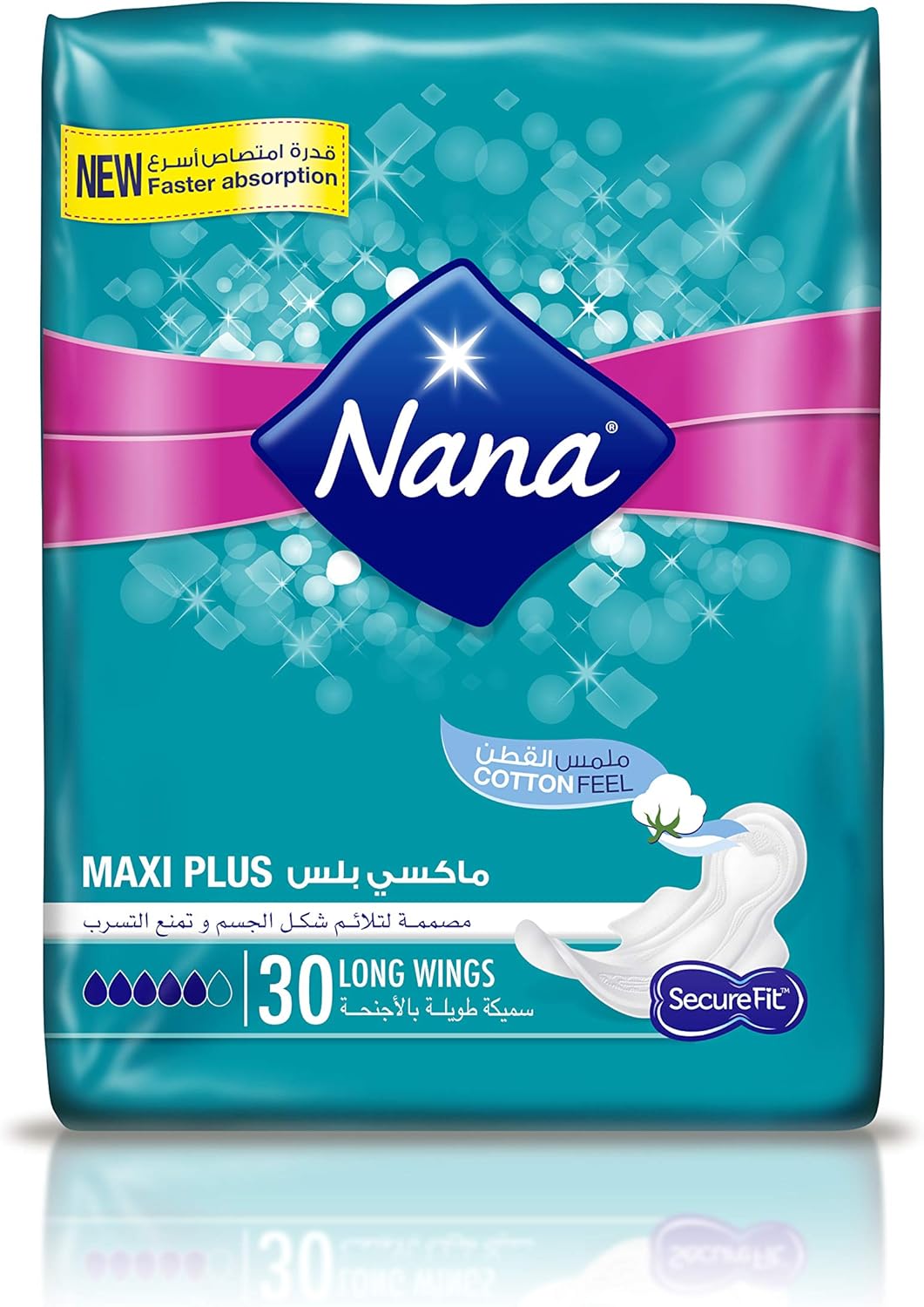 Nana Maxi Plus Long Wings Pads, 30 Count : Buy Online at Best Price in ...