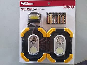Hyper Tough Duel Beam Headlight with Headlamp 3 Piece Set - Amazon.com