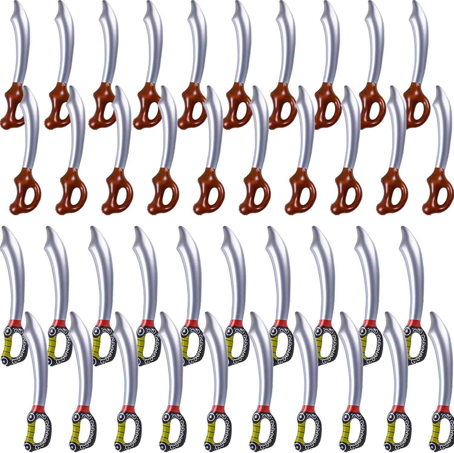 Amazon.com: Haconba 40 Pcs Inflatable Pirate Swords Blow up Pirate ...