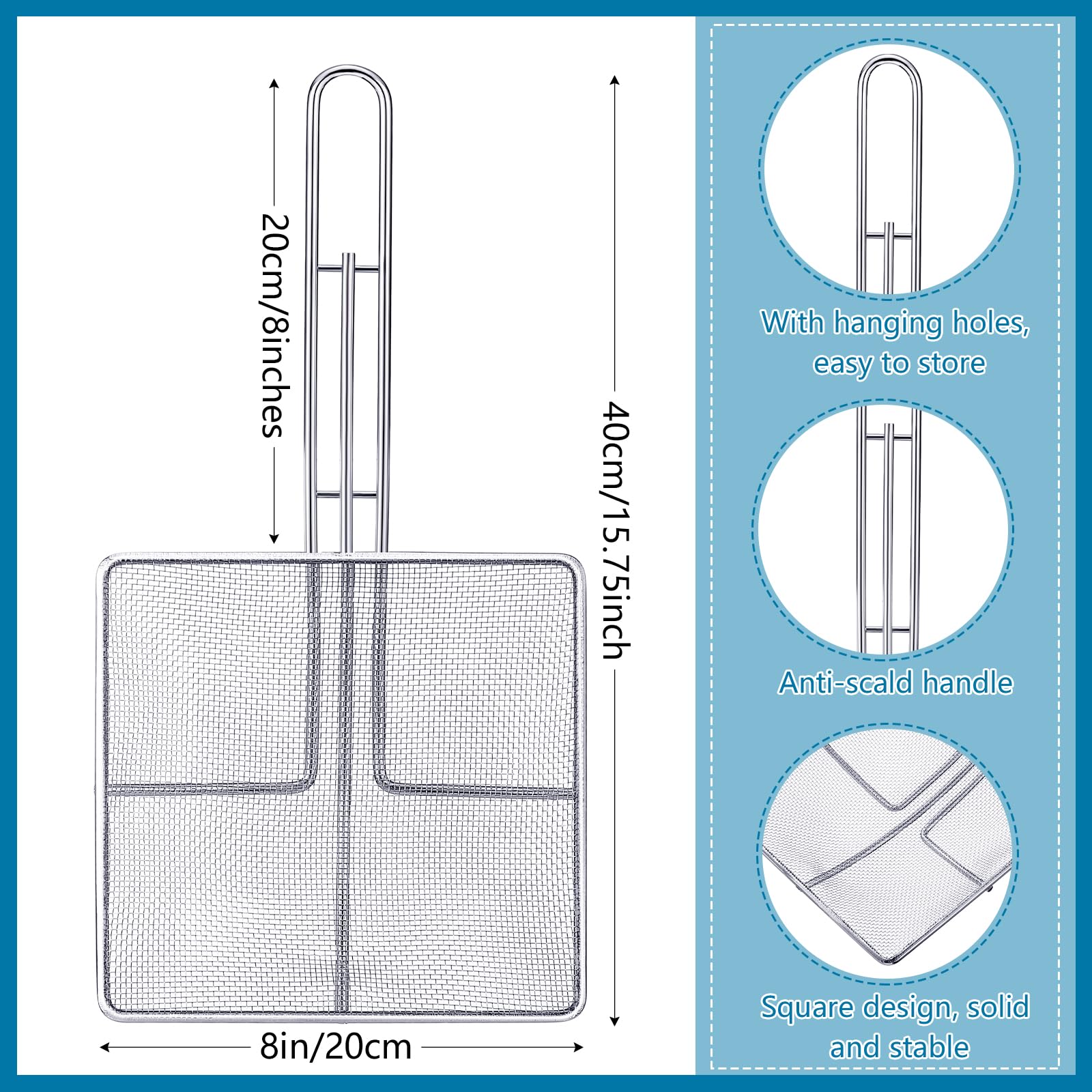 Snapklik.com : Mumufy 2 Pcs Square Fine Mesh Skimmer Oil Skimmer For ...
