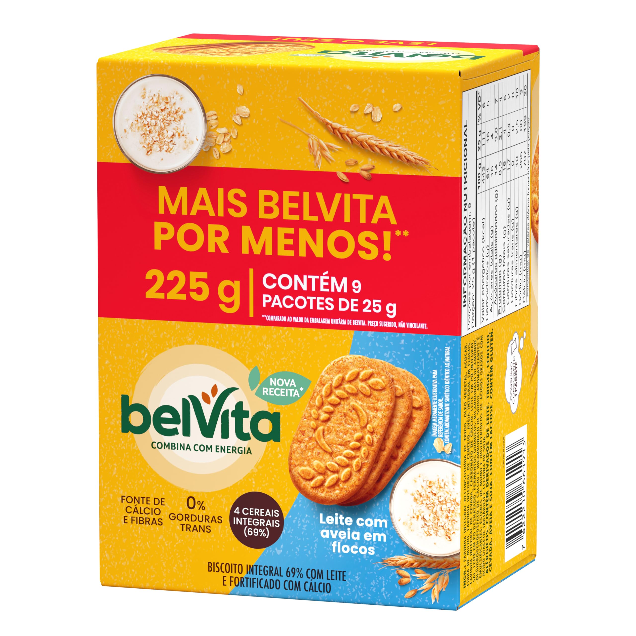 Belvita Seasonal Biscoito Belvita Leite E Aveia Pack Econômico 225G ...