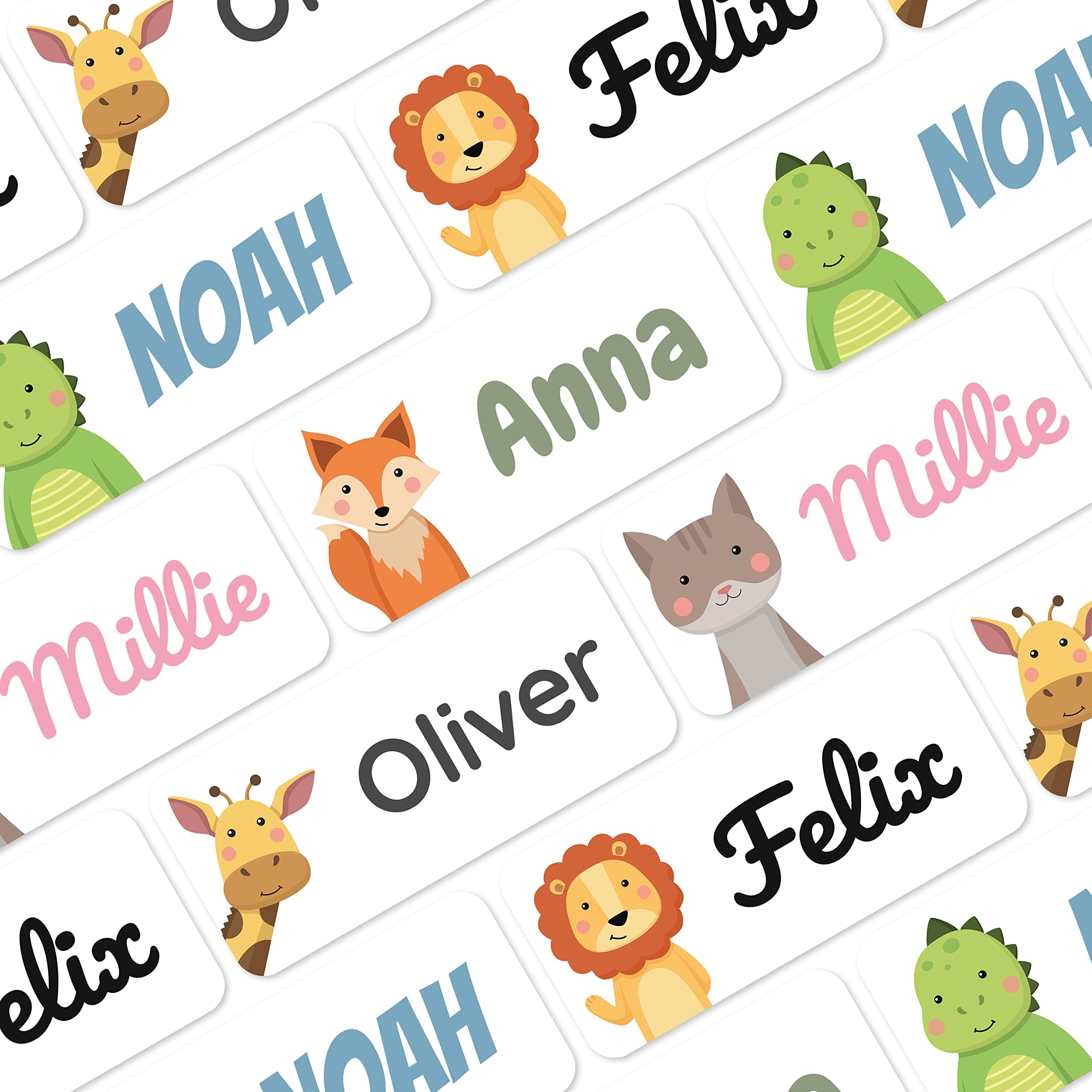 60 Just Stick Clothing Name Tags/Labels- No Sew or Iron for School ...