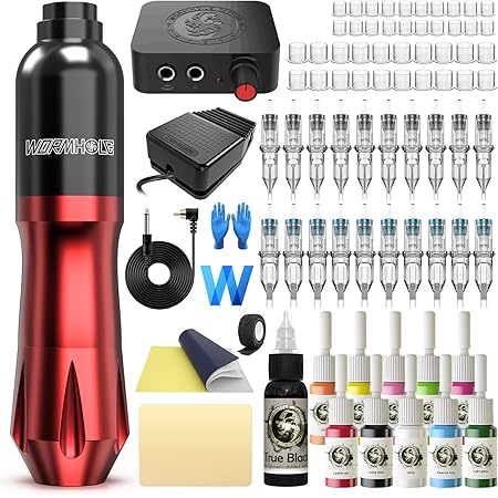 Amazon.com: Tattoo Pen Kit Cartridge Tattoo Machine Tattoo Gun for ...