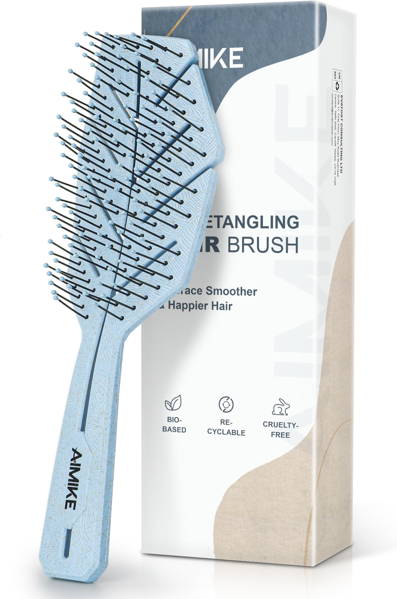 Amazon.com : AIMIKE Detangling Hair Brush - Bio-based With Soft ...