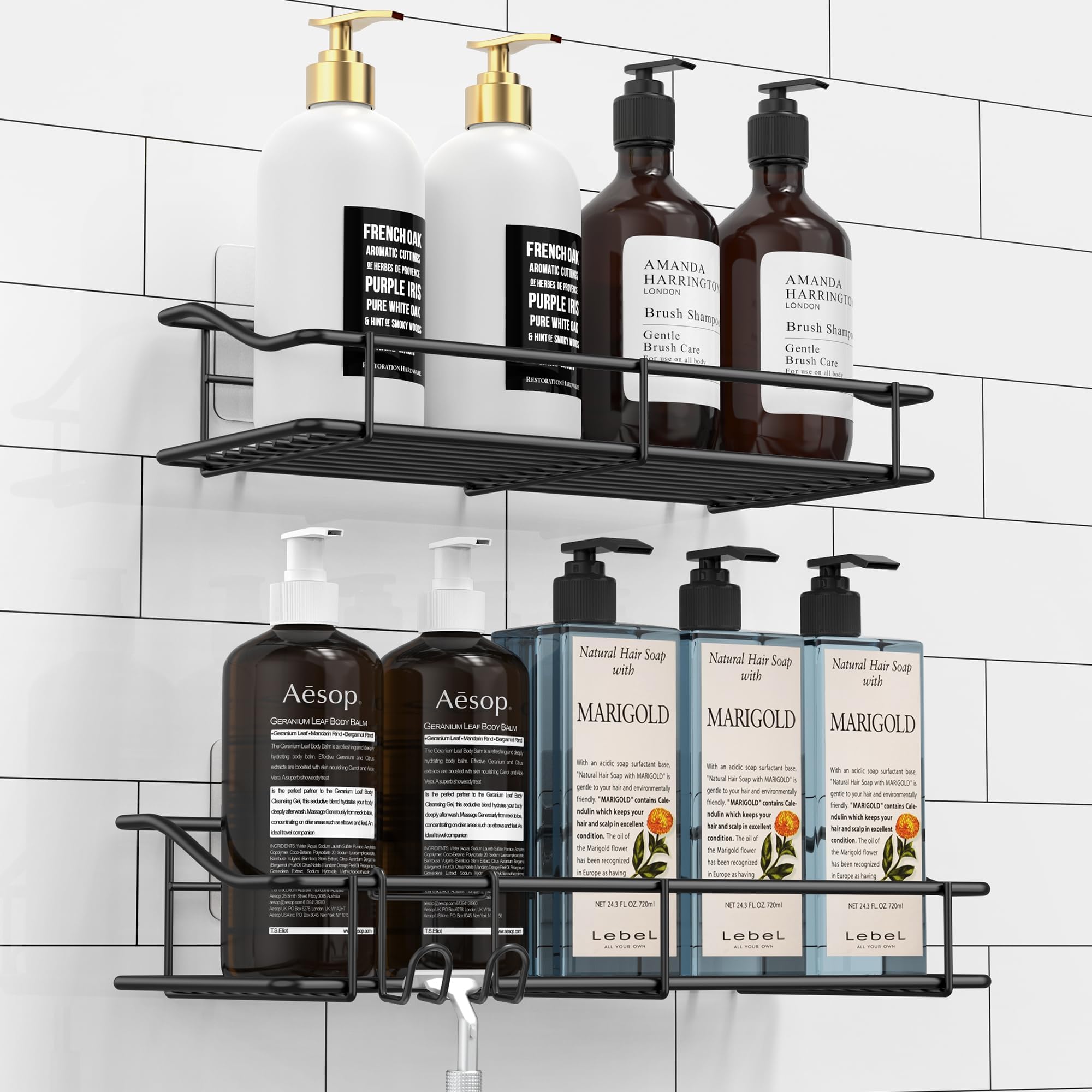 Amazon.com: Hleelomi 2-Piece Shower Caddy Shelf - Rustproof Stainless ...
