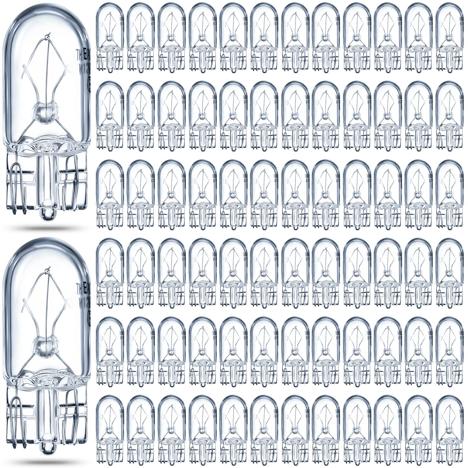 Honoson 1/4 Wedge Base 12V 5W Bulb Clear Krypton Light Bulb for ...
