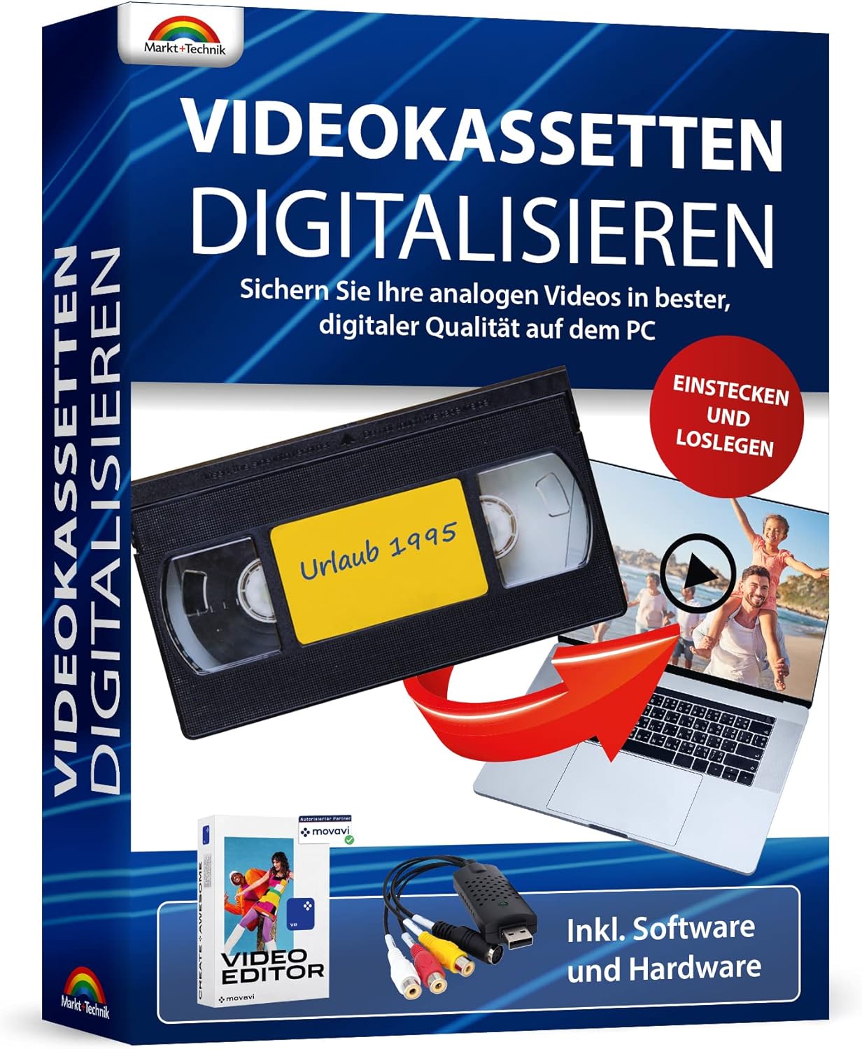 Videokassetten Digitalisieren 2023 - analog Audio und Video Konverter - VHS Kassetten mit Video ...
