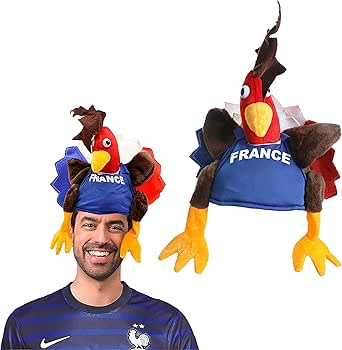 French Cockerel Hat - Pack of 1 - France Fancy Dress - Football, Rugby ...