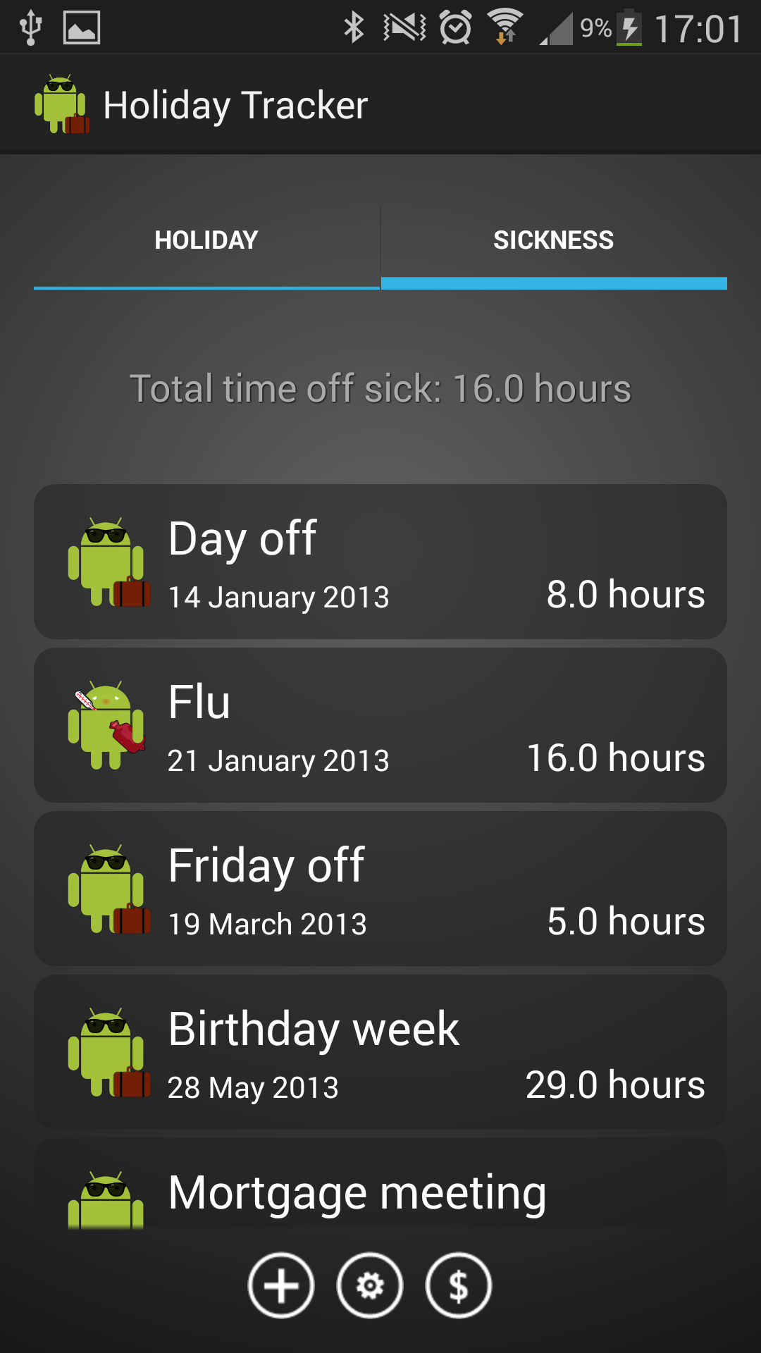 Holiday Tracker - Work Time Off Log - App on Amazon Appstore