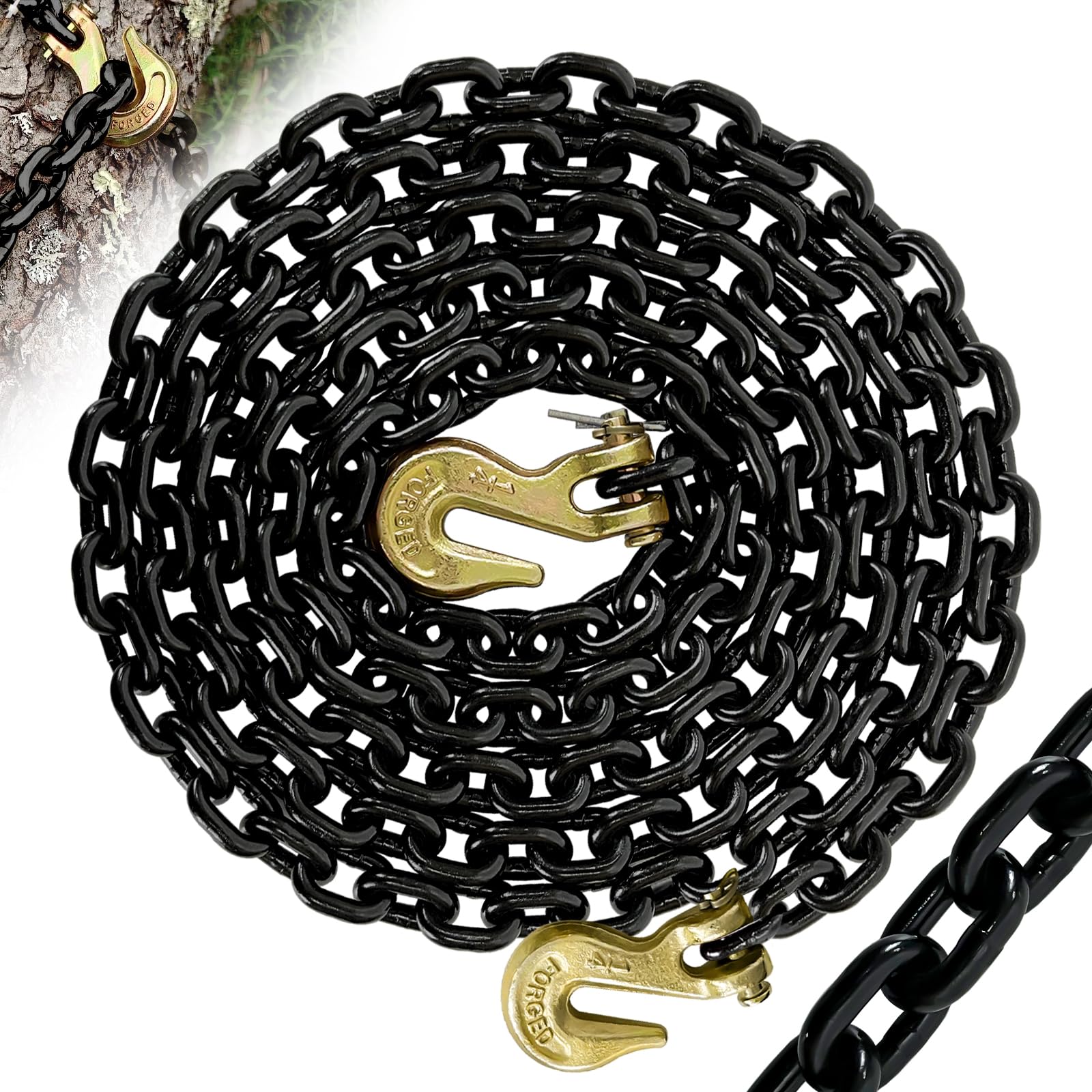 Snapklik.com : G80 Tow Chain,14FT 1/4" Trailer Safety Chains