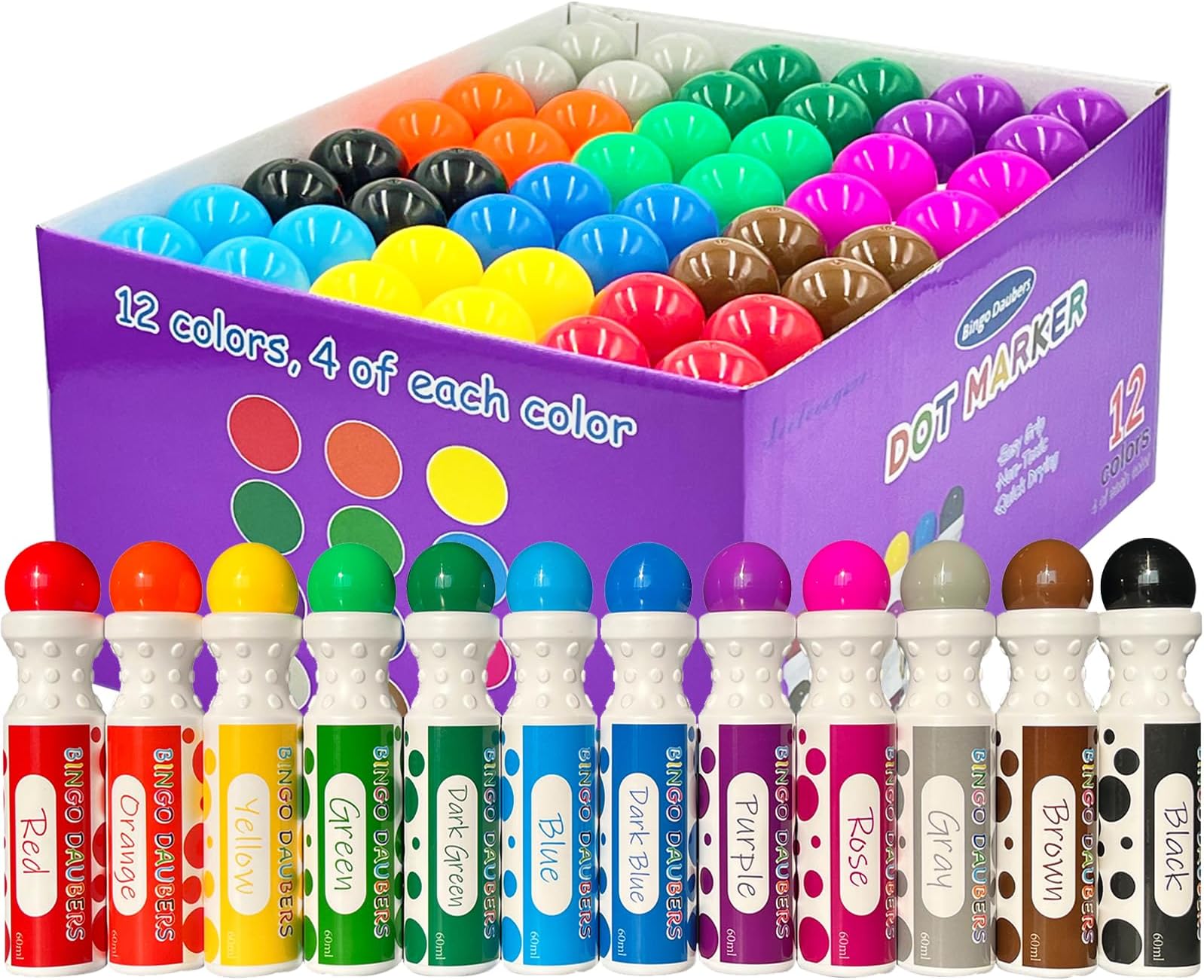 Amazon.com: SEETOOOGAMES Bingo Daubers Dot Markers - Mixed Colors Set ...