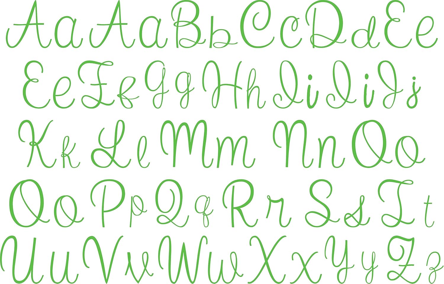 Amazon.com: SEC Apparel Cursive Iron On Letters,1.5 Inch Uppercase and ...