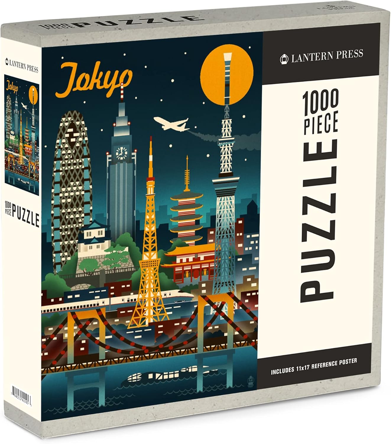 Amazon.com: 1000 Piece Puzzle Tokyo, Japan, Retro Skyline (Made in USA ...