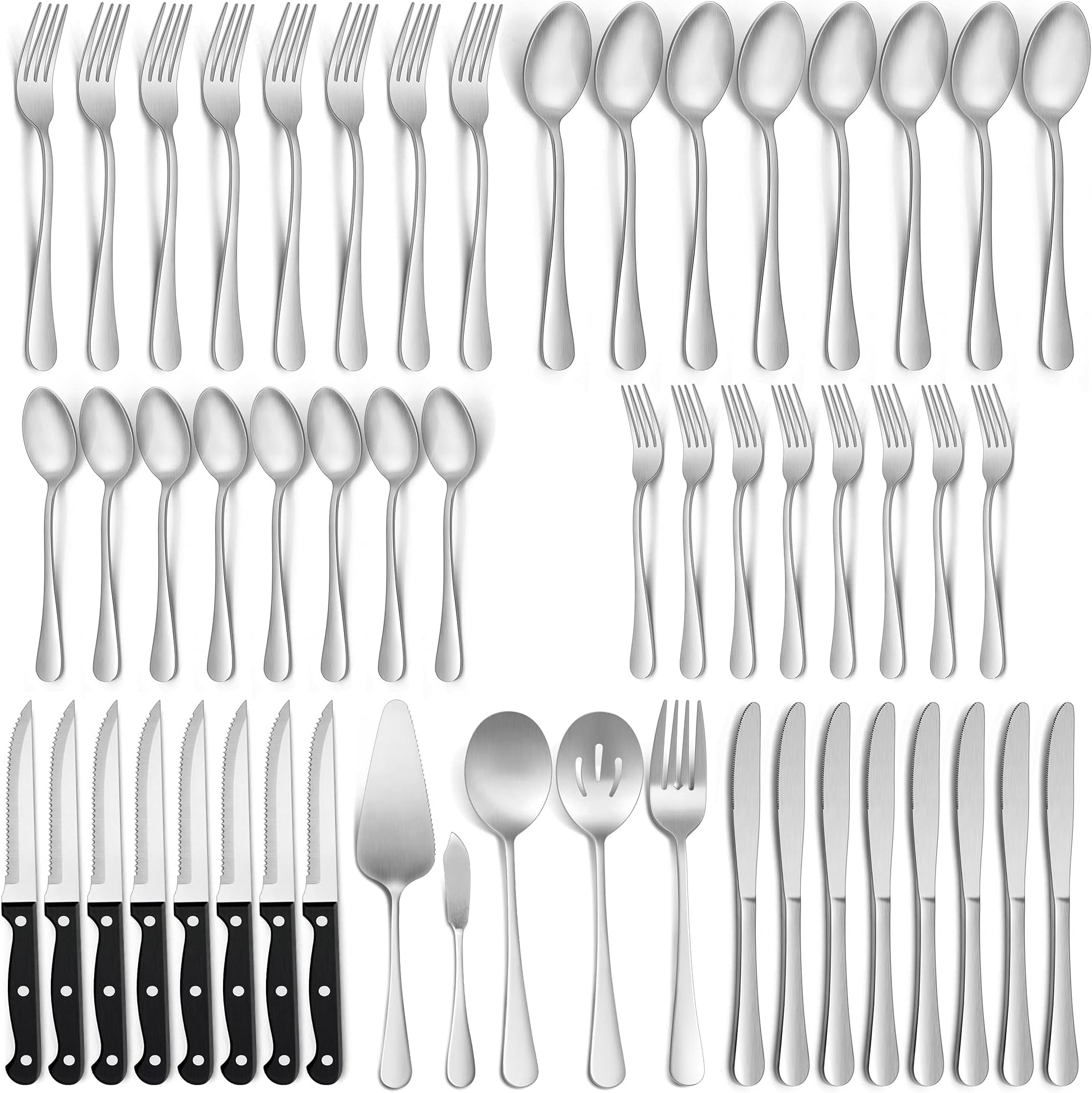 Amazon.com: LIANYU 72-Piece Silverware Set with Steak Knives for 12 ...