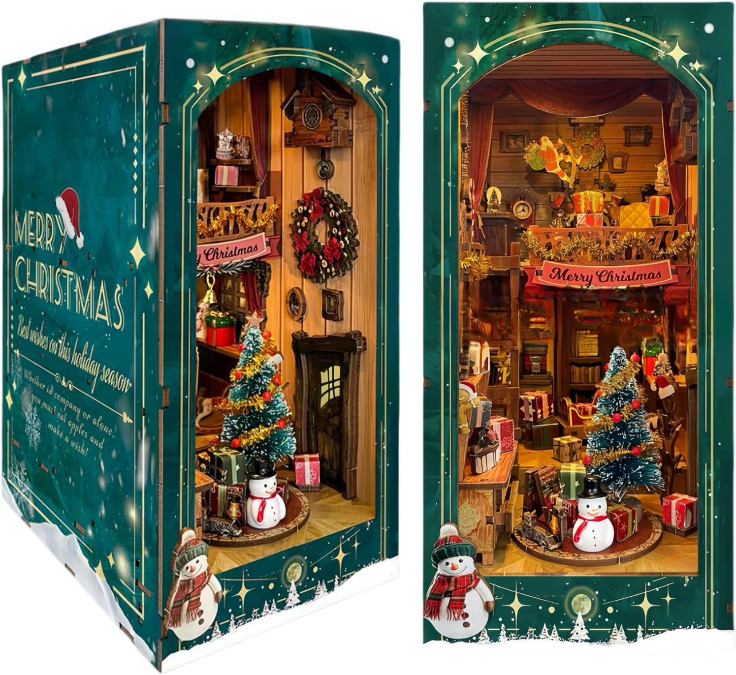 Amazon.com: DIY Book Nook Kit The Jingo Cabin - Christmas Theme 3D ...