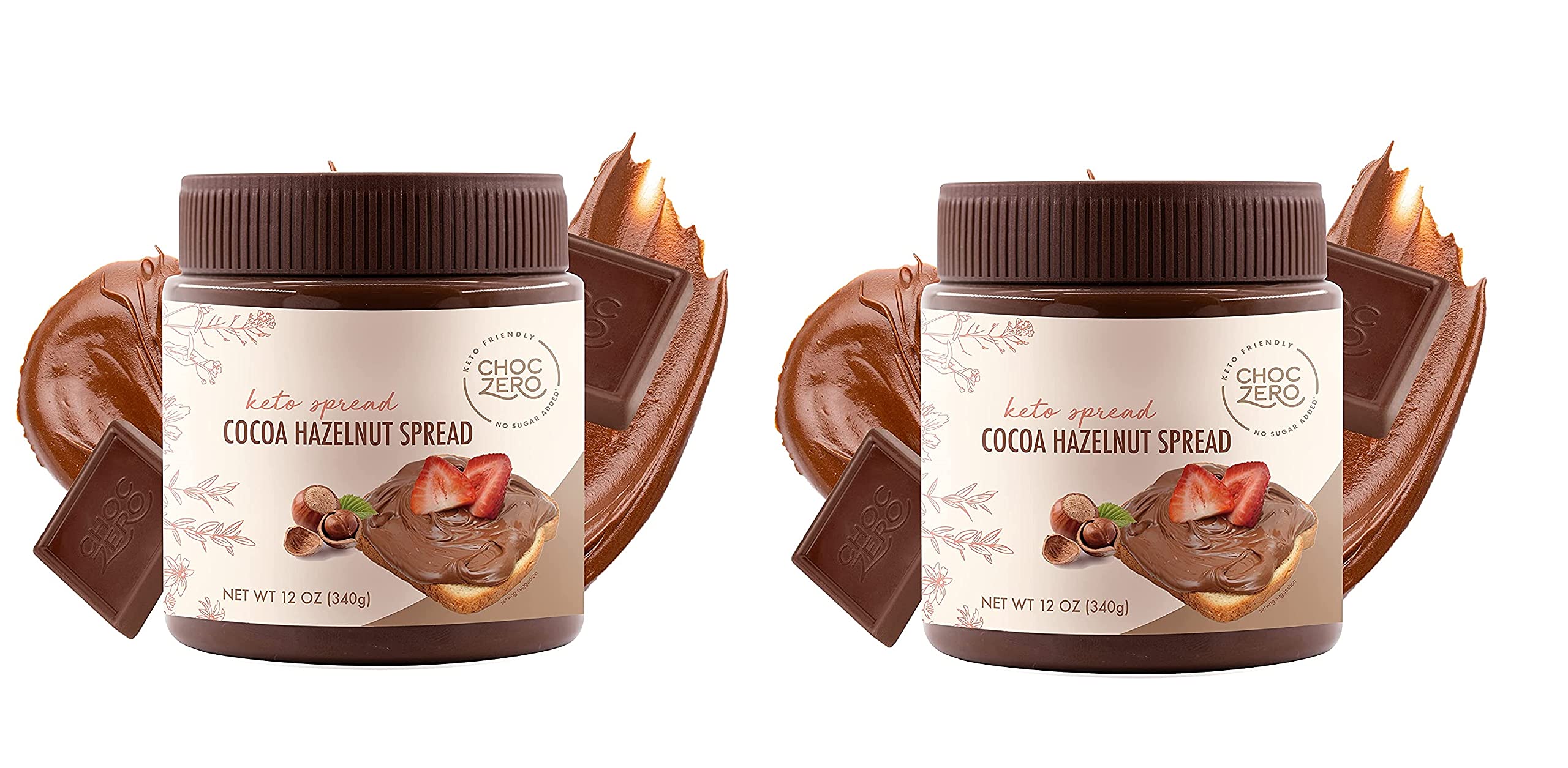 Choczero Keto Milk Chocolate Hazelnut Spread Keto Friendly No Sugar ...