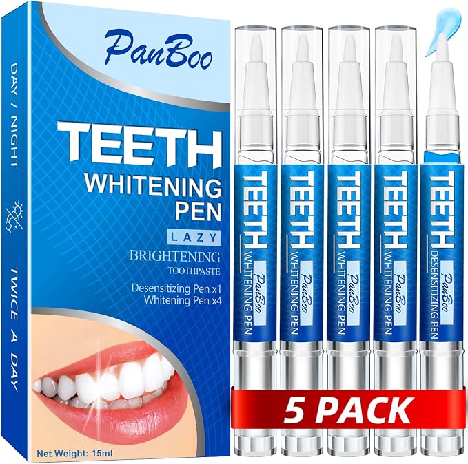 Enamel Safe Teeth Whitening Pen Kit(5 Pack), Professional Gel Pens with ...