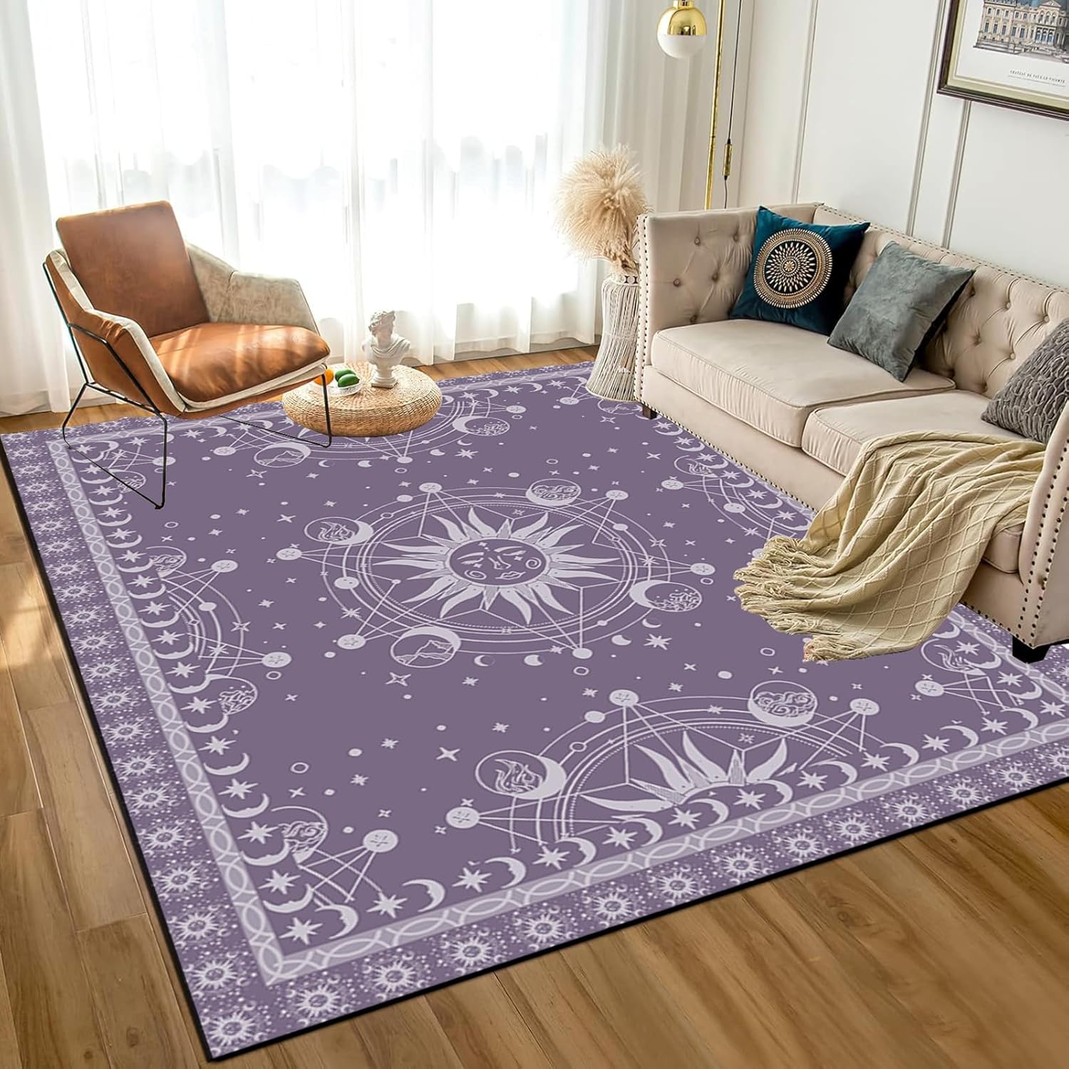 Amazon.com: 6' x 9' Sun and Moon Rug Boho Celestial Area Rugs for ...