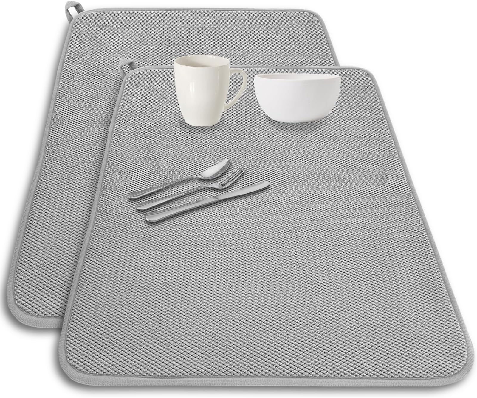 Amazon.com: Hushee 2 Pack Extra Large Dish Drying Mat 30 x 24 Inch ...