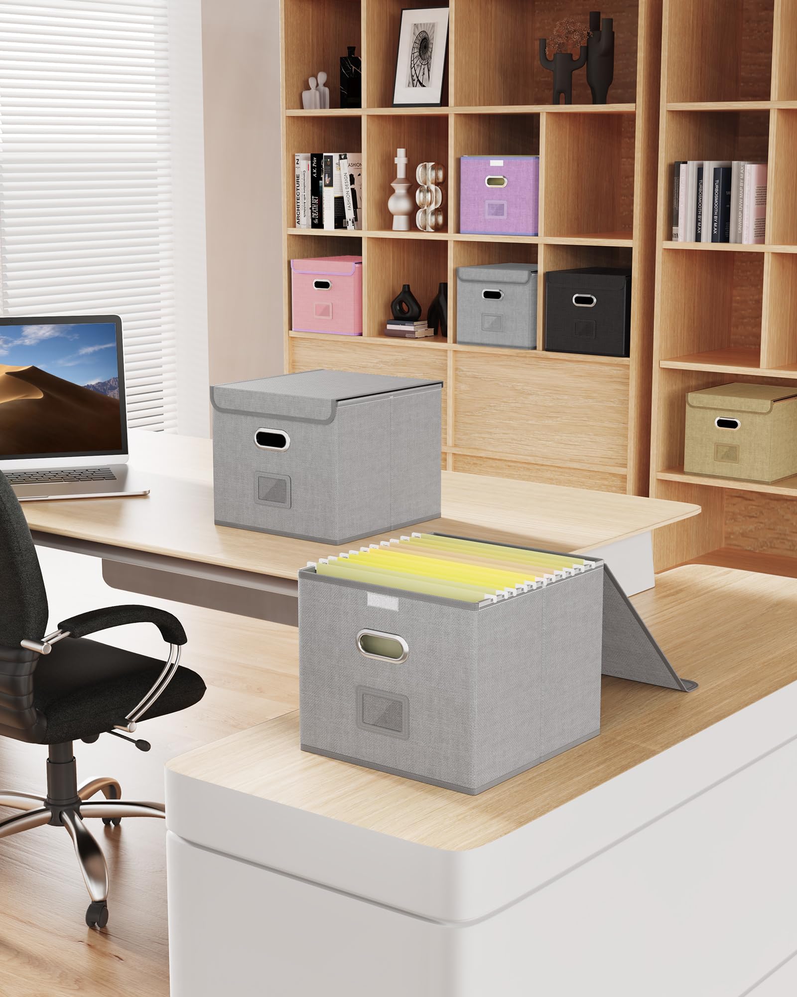 Snapklik.com : Oterri 2 Pack File Organizer Box,File Box,Small File ...